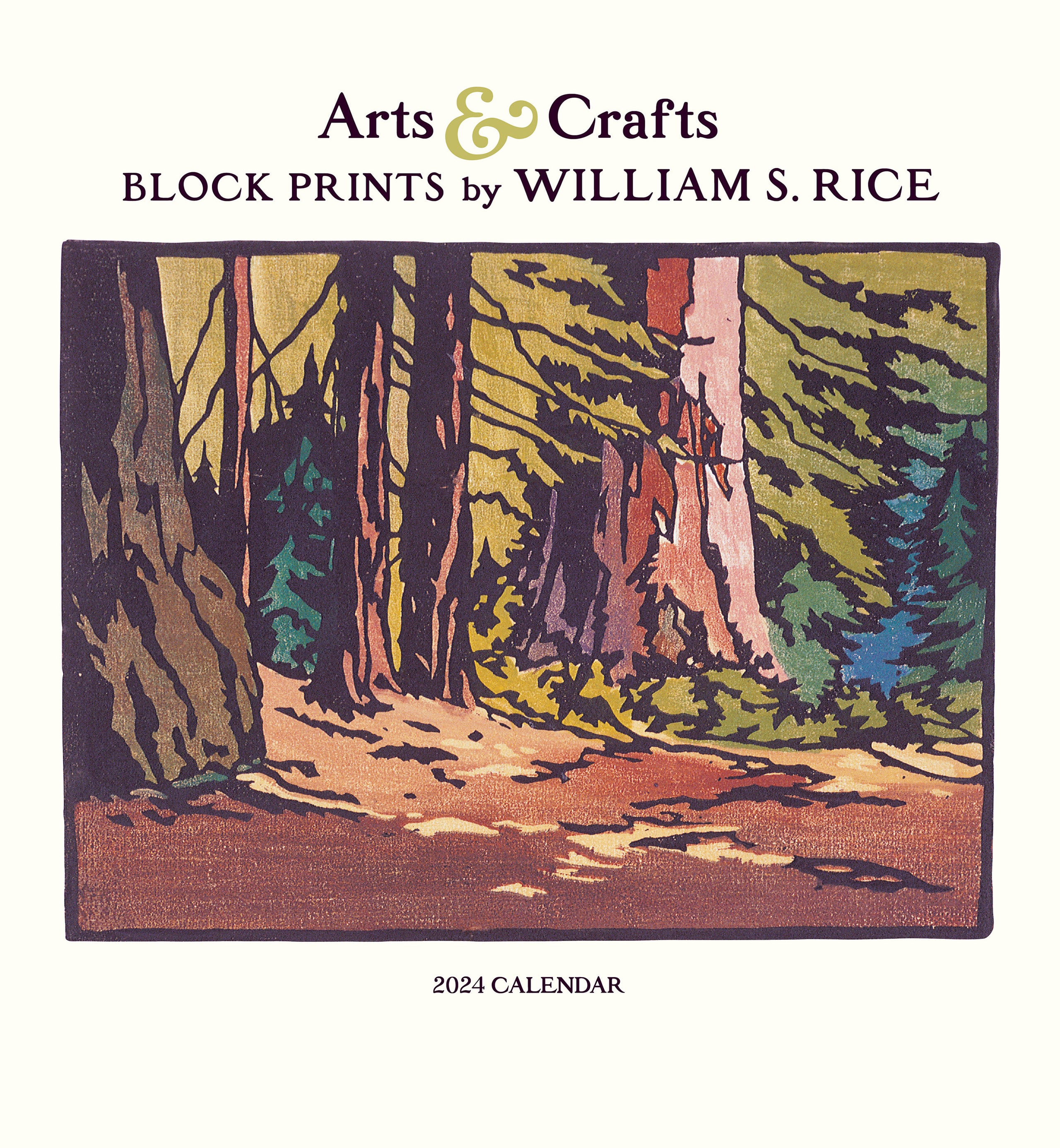 Arts & Crafts Block Prints by William Rice 2024 Wall Calendar | The ...
